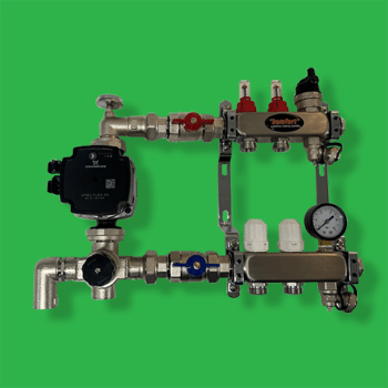 Underfloor Heating Manifold with Pump and Mixing Unit