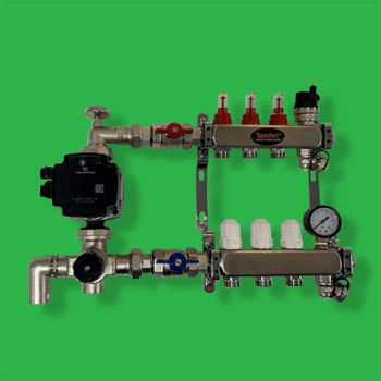 Underfloor Heating Manifold with Pump and Mixing Unit