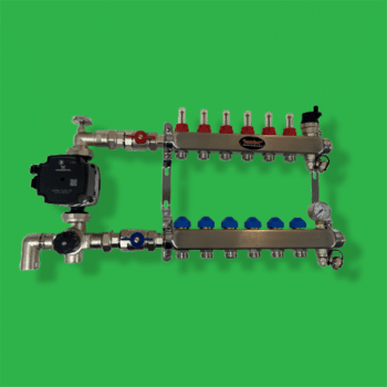 Underfloor Heating Manifold with Pump and Mixing Unit