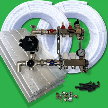 Water Underfloor Heating Kit 30m² Floating Floor Overlay System